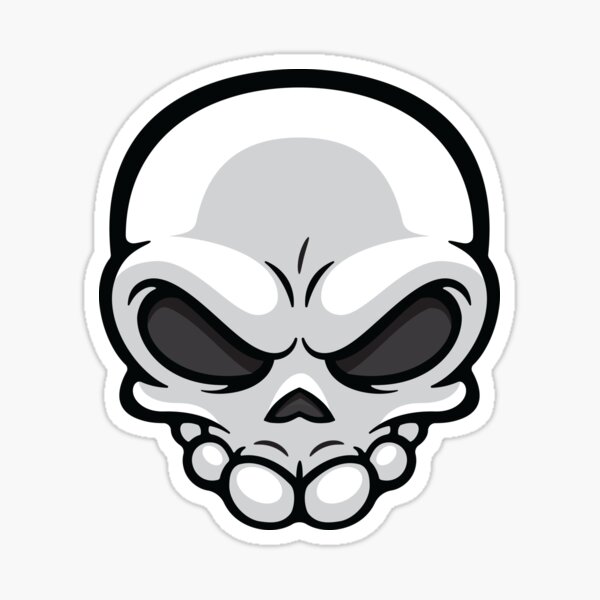 "Cool Skull Stickers & Apparel" Sticker for Sale by Fitzillo | Redbubble