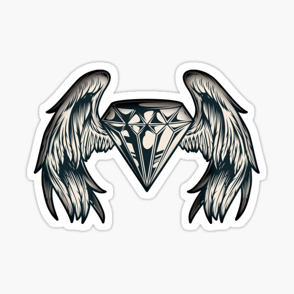 "Wing Diamond design " Sticker by Megapic | Redbubble