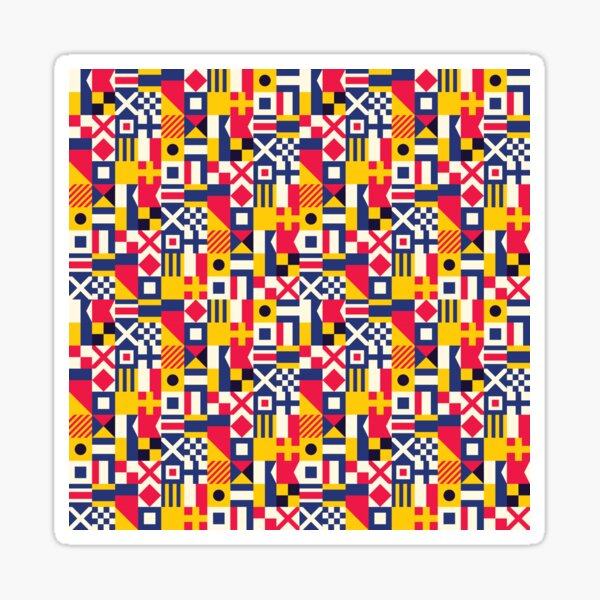 "Flag Semaphore Pattern" Sticker for Sale by Daribo | Redbubble