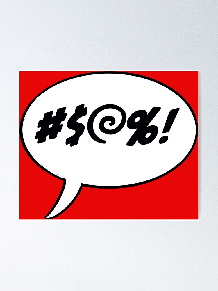 "Comic Book Curse Words" Poster for Sale by impyshirts | Redbubble