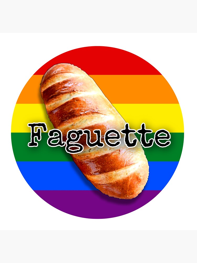 "Baguette Pride Pin" Sticker for Sale by gossamerart | Redbubble