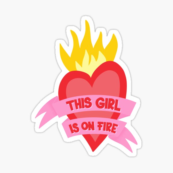 "Girl on fire" Sticker by sofialvarezgras | Redbubble