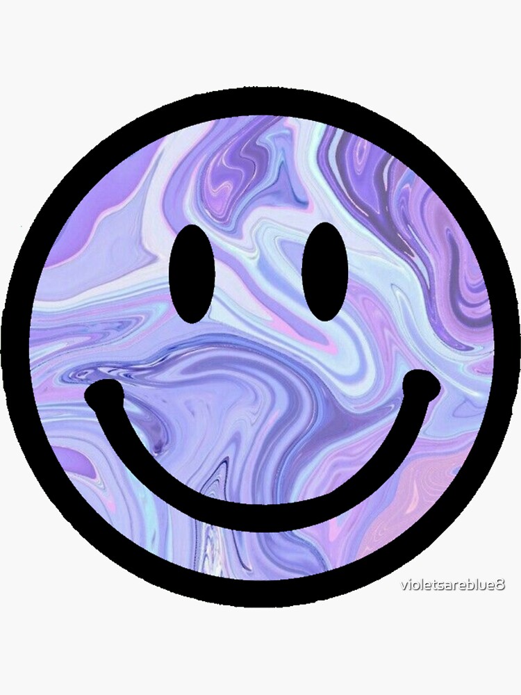 "aesthetic smiley face" Sticker for Sale by violetsareblue8 | Redbubble