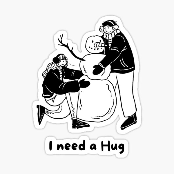"I Need Hug" Sticker for Sale by RakanDarwesh | Redbubble