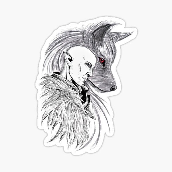 "The Dread Wolf" Sticker by DarkSunlight | Redbubble