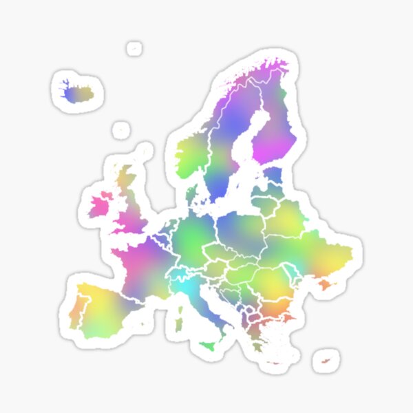 "Europe Map" Sticker by butchpaulite | Redbubble