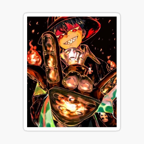 "Rock on Shinra" Sticker by Jhernandxz | Redbubble