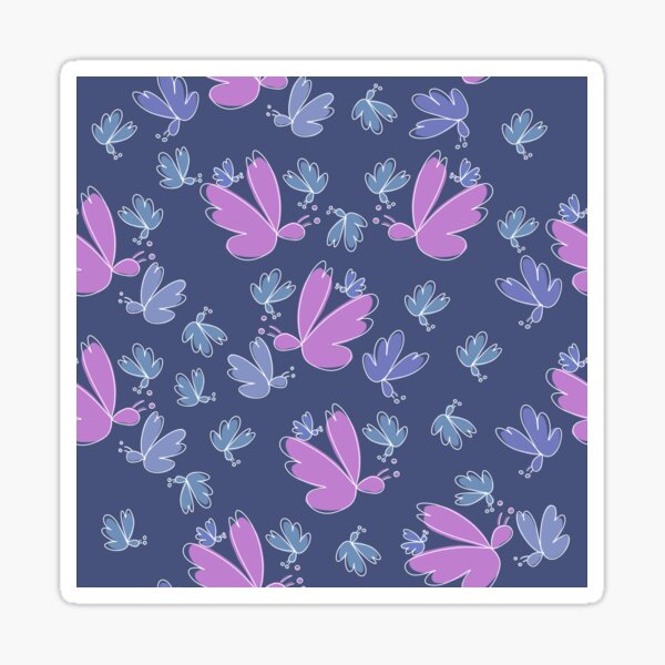 "Flutter Whimsical Butterfly Pattern" Sticker for Sale by Artistestella ...