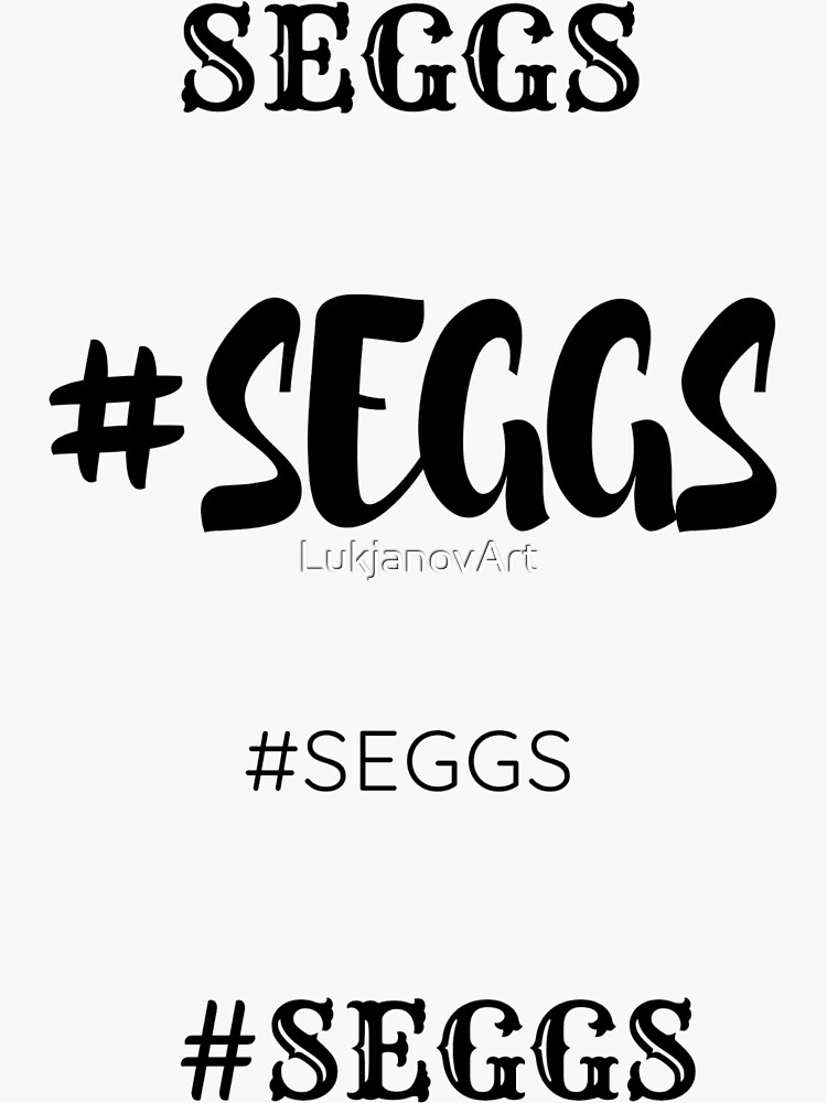 "Seggs design" Sticker for Sale by LukjanovArt | Redbubble