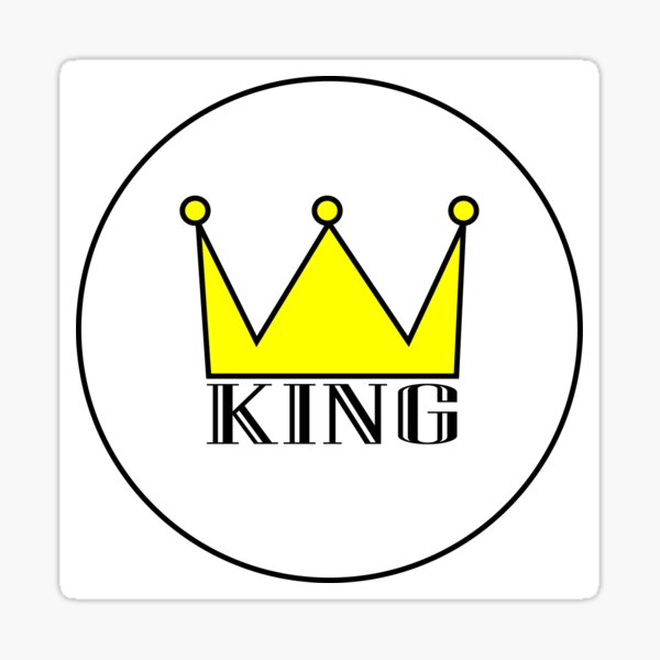 "King Logo" Sticker by satyabagas01 | Redbubble