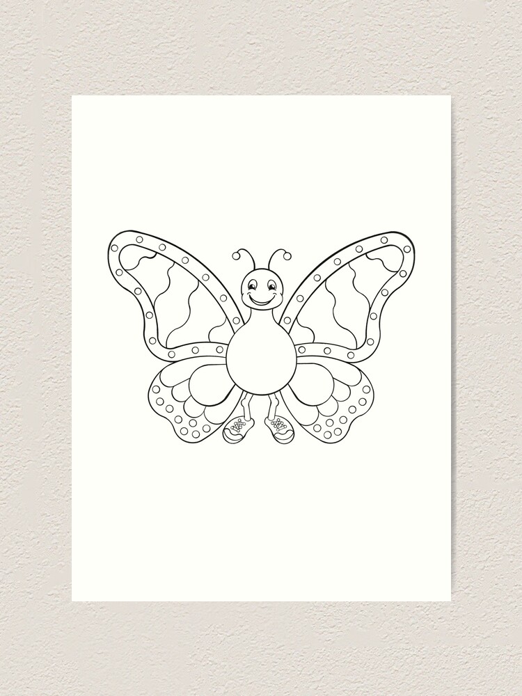 " Color Your Own Butterfly" Art Print by GrandpaH | Redbubble