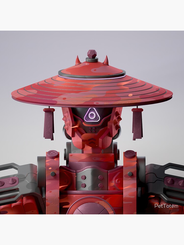 Pegatina « MekaVerse # 4639 Robot de dibujos animados estilo japonés ...