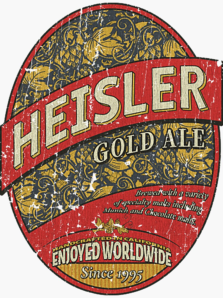 "Heisler Gold Ale Beer 1995 " Sticker by Gusto1104 | Redbubble
