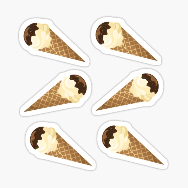 "Vanilla Flavor Ice Cream With Chocolate" Sticker by ZCdesigns | Redbubble