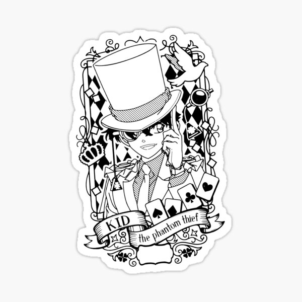 "Magic Kaito Edit - Kid the Phantom Thief!!" Sticker for Sale by ...