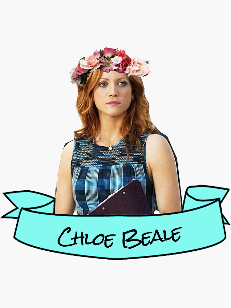 "chloe beale flower crown sticker" Sticker by lunalovebad | Redbubble