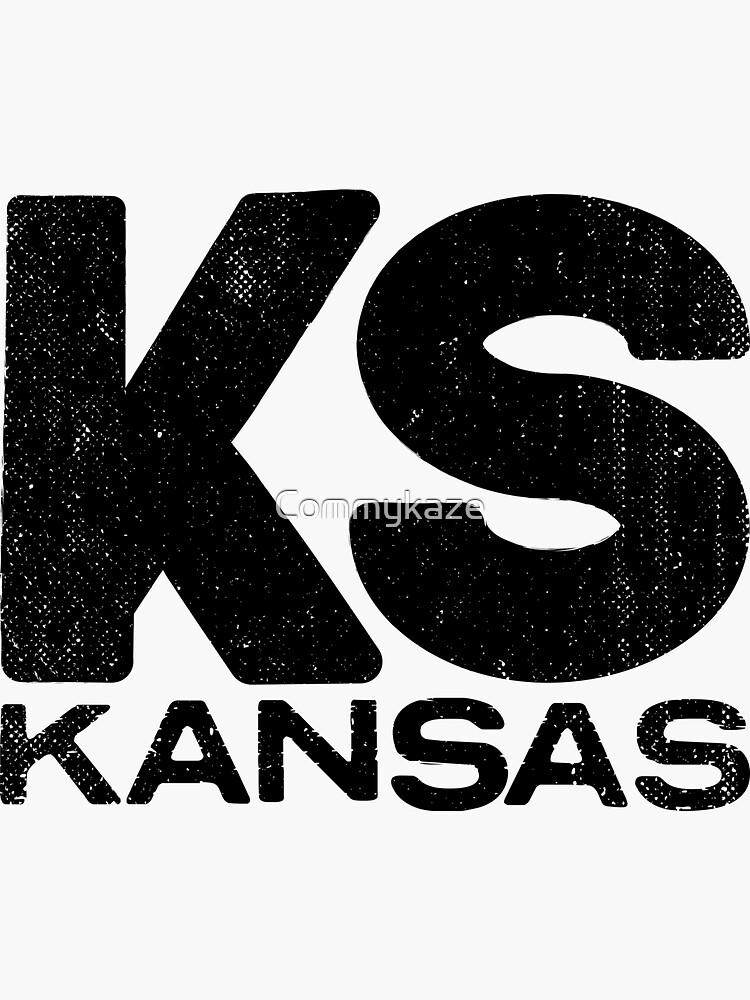 "KS Kansas State Vintage Typography" Sticker for Sale by Commykaze ...