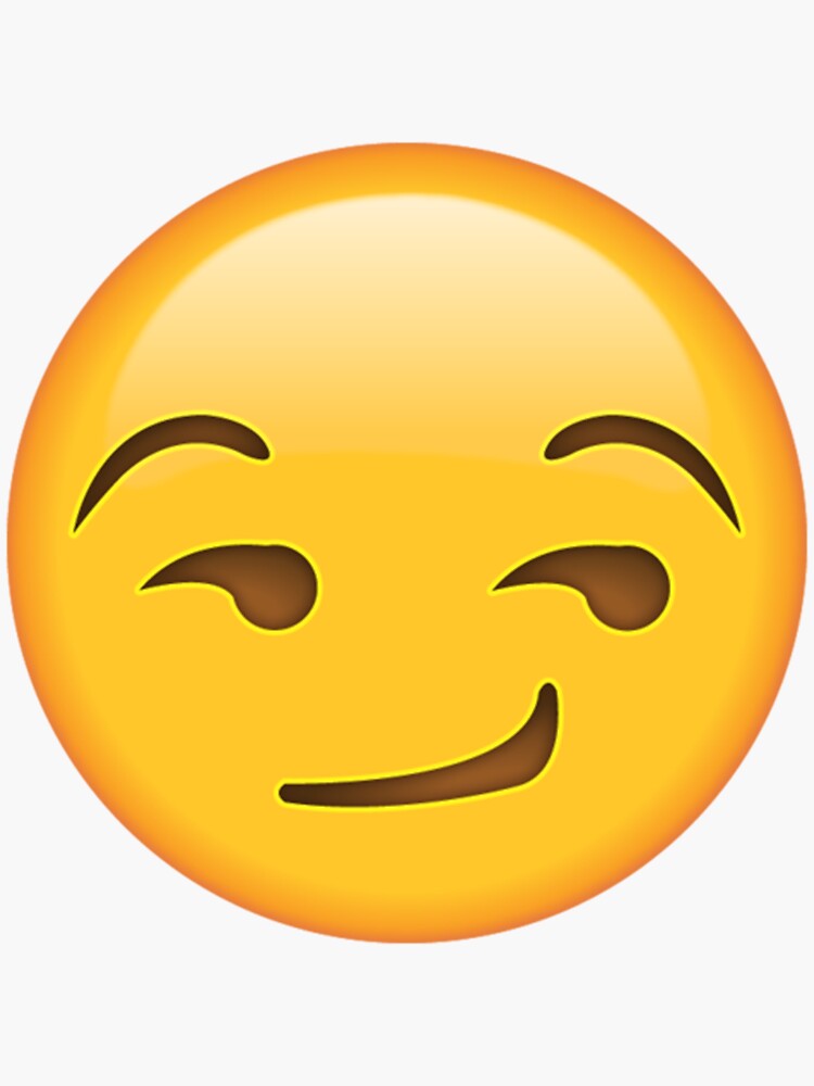 "Smirk Face Emoji" Sticker for Sale by stamus | Redbubble