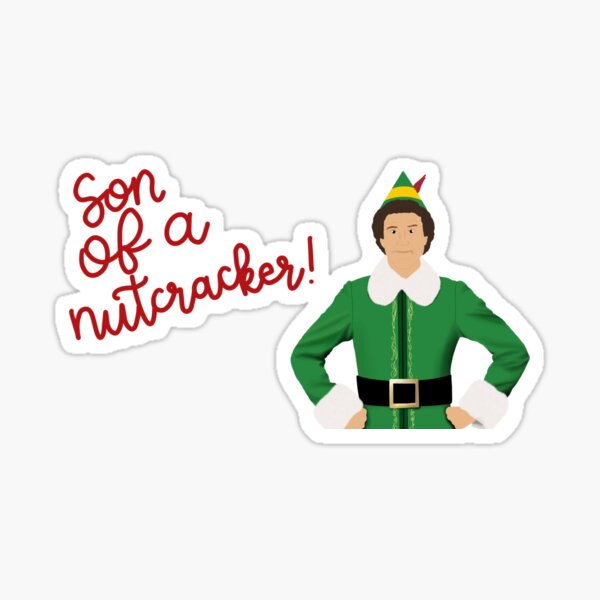 "Buddy the elf" Sticker for Sale by Coffeehouse Doodles | Redbubble