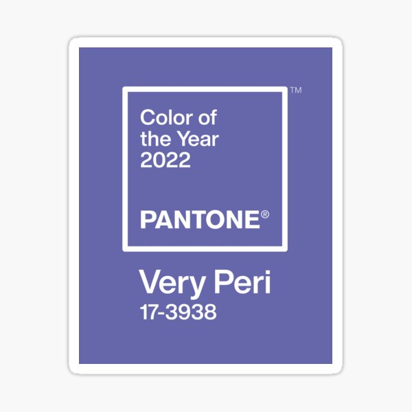 "Very Peri - Pantone 2022 Color of the Year" Sticker for Sale by ...