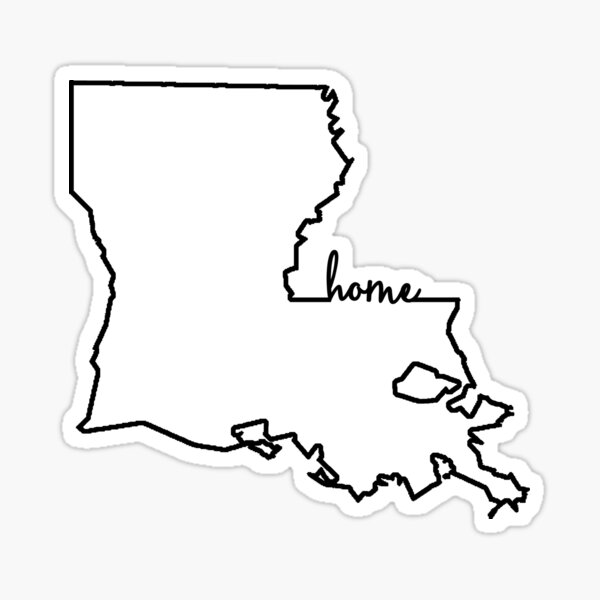 "Louisiana Home Outline" Sticker for Sale by ohioinspired | Redbubble