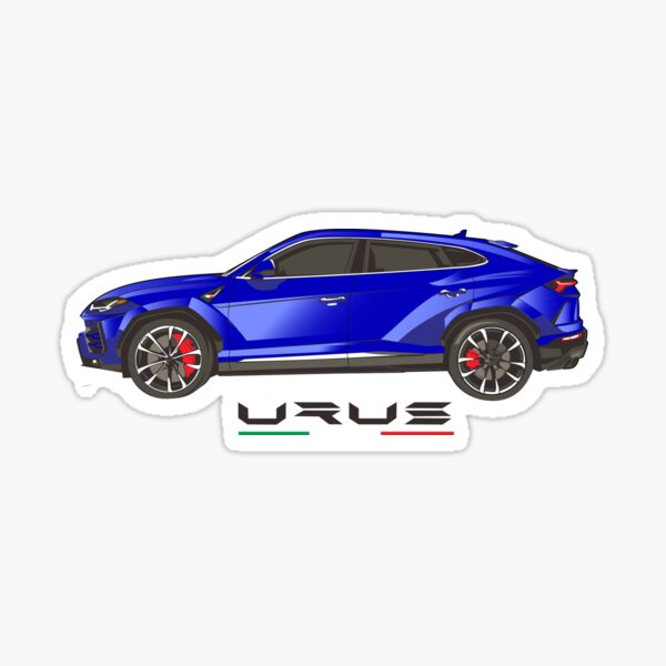 "Lamborghini Urus SuperCar SUV Blue " Sticker for Sale by viralstudio ...