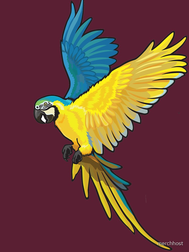 "Swooping Flying Parrot Design" T-shirt for Sale by merchhost ...