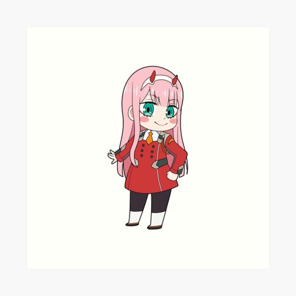 "Zero Two Chibi" Art Print for Sale by ChibiCheems | Redbubble