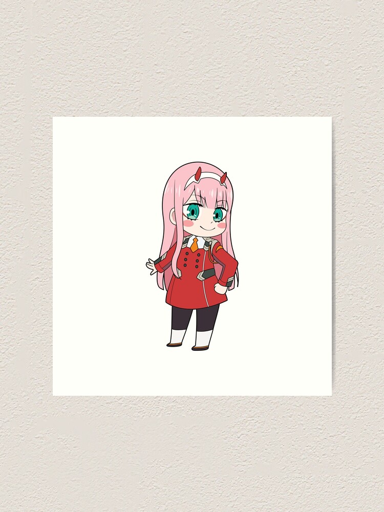 "Zero Two Chibi" Art Print for Sale by ChibiCheems | Redbubble
