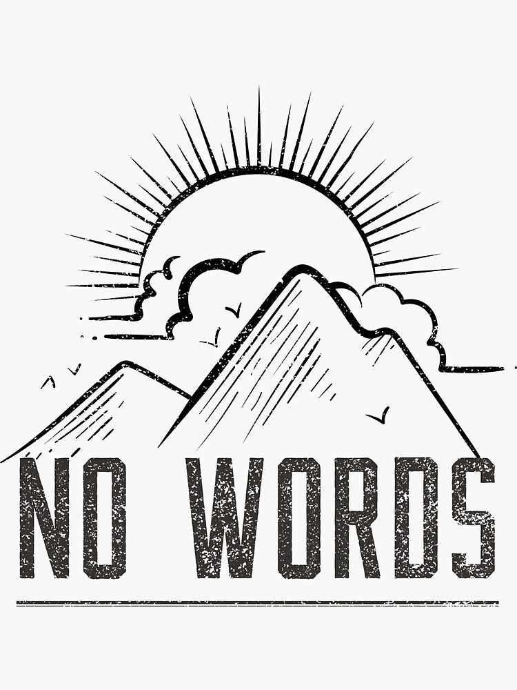"No Words" Sticker by spokoandstuff | Redbubble