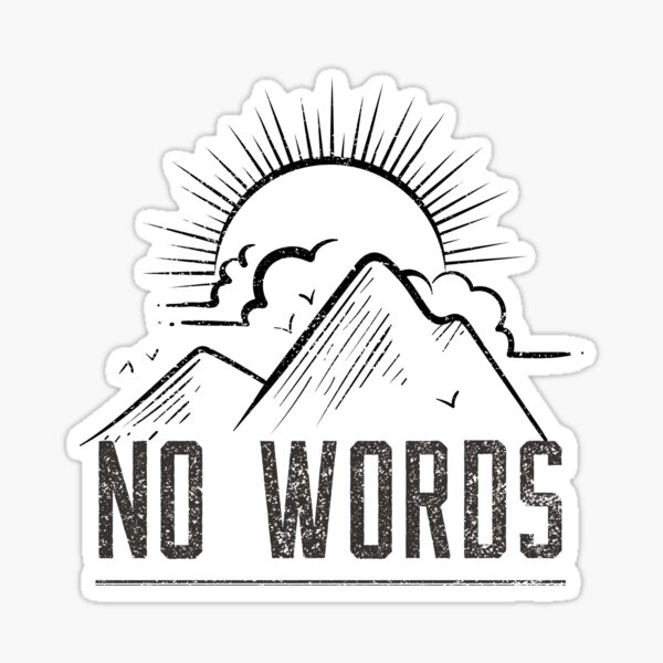 "No Words" Sticker by spokoandstuff | Redbubble