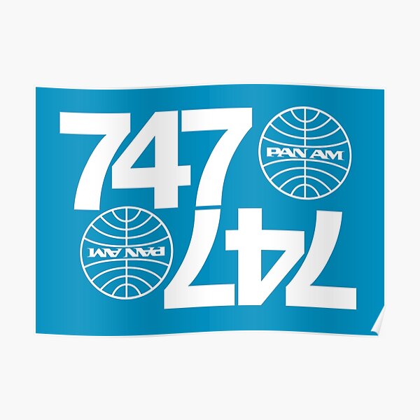 "Pan Am Classic 747" Poster for Sale by darryldesign | Redbubble