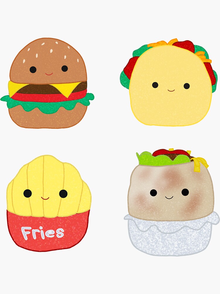 "squishmallow glittery food squad sticker pack" Sticker by erinswrld ...