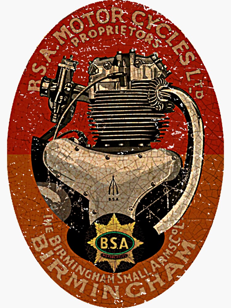 "BSA Motorcycles UK " Sticker for Sale by Monarch116 | Redbubble