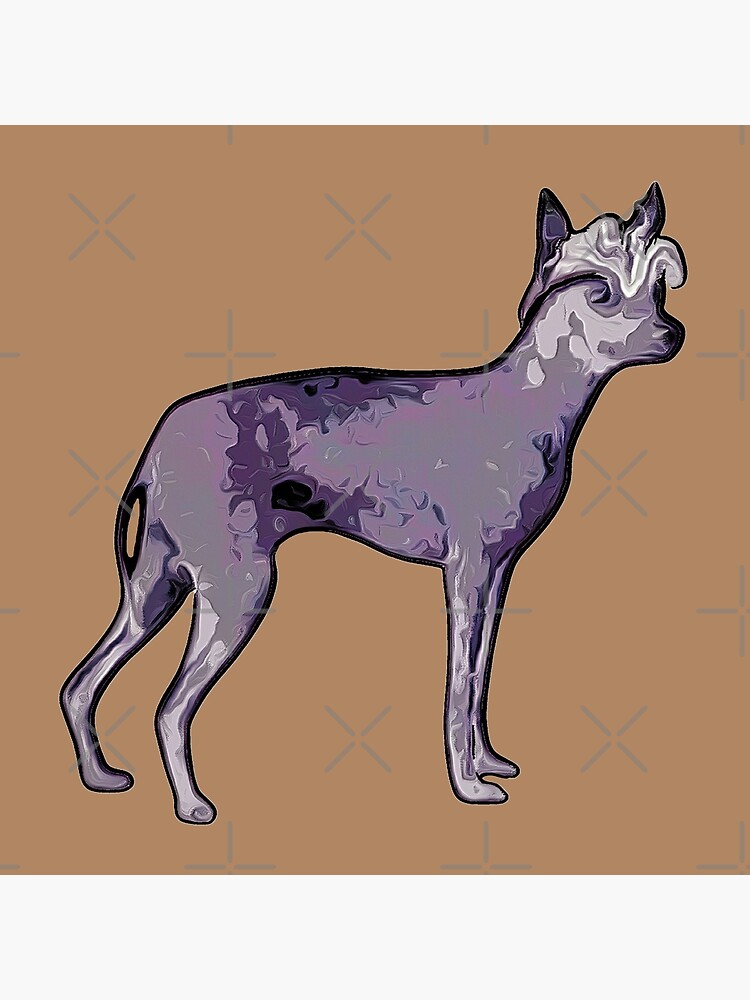 "Xoloitzcuintle silhouette // Xolo dog // Mexican hairless dog" Poster ...