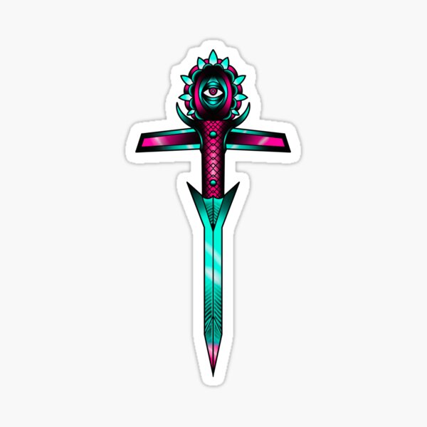 "Shining sword with one eye" Sticker for Sale by Ojalebru | Redbubble