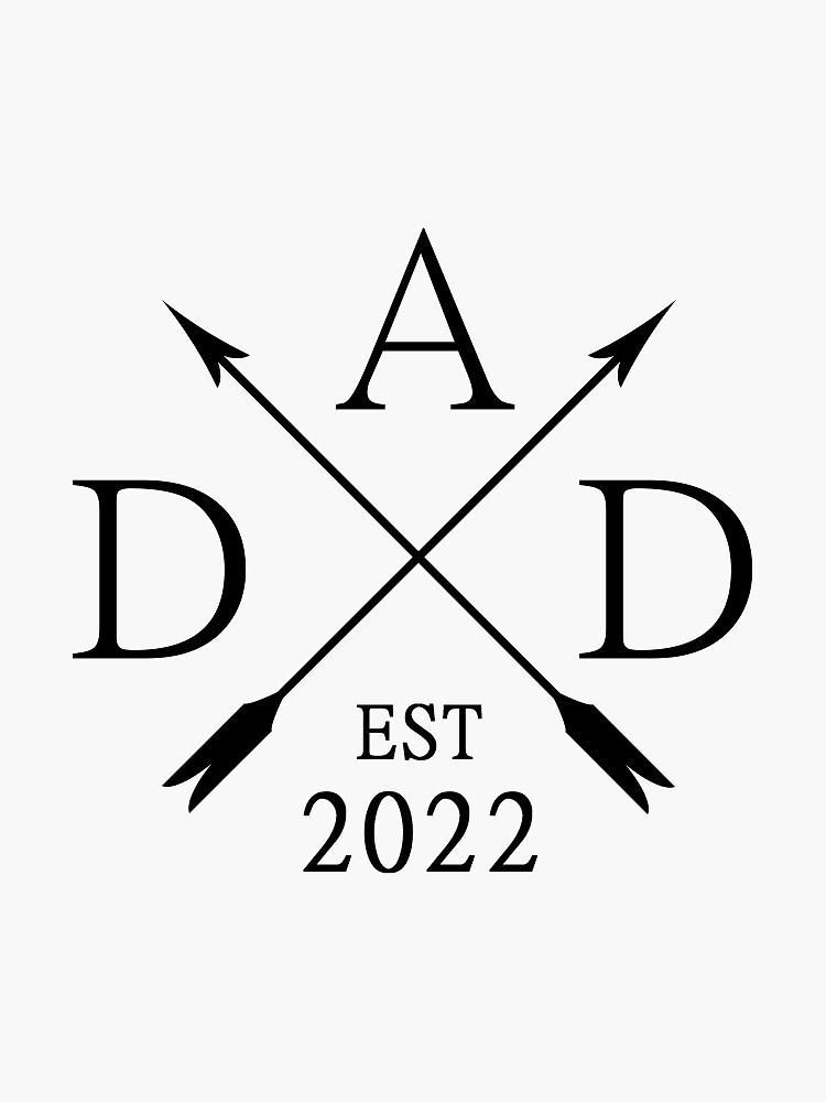 "Dad Est. 2022 | New Papa Established 2022" Sticker for Sale by 9N20 ...