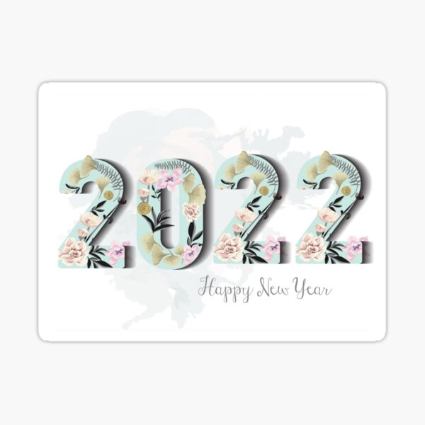 "Floral 2022 Design" Sticker for Sale by artsytext | Redbubble