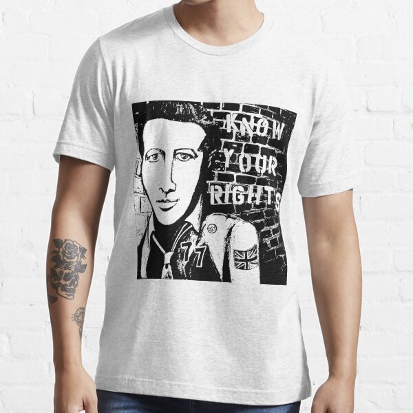 "Know Your Rights Joe Strummer Portrait" T-shirt for Sale by SurlyAmy ...
