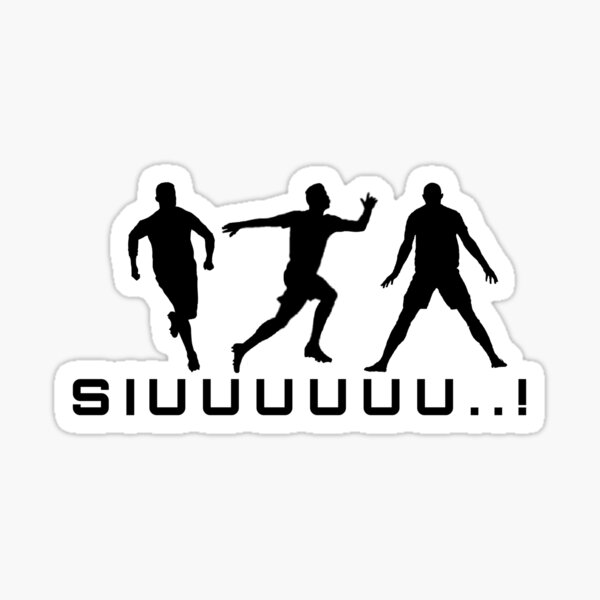 "Siuuu Cristiano ronaldo " Sticker for Sale by sizamix | Redbubble