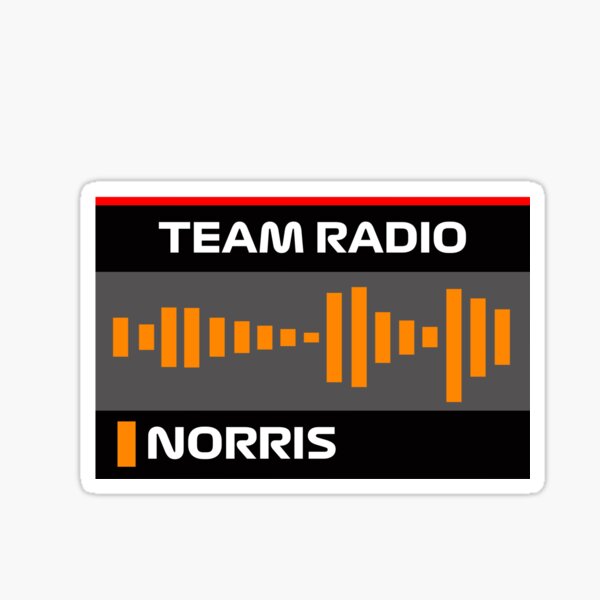  Lando Norris F1 Team Radio Sticker For Sale By Justonegirl06 