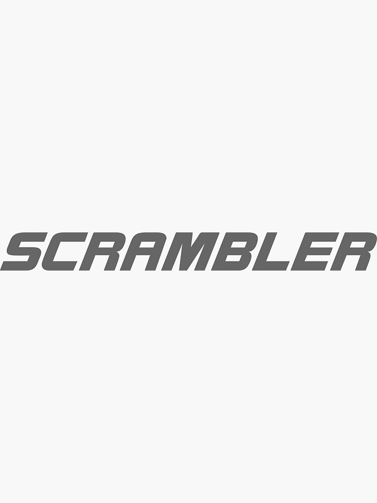 "Scrambler " Sticker by mayasingularity | Redbubble