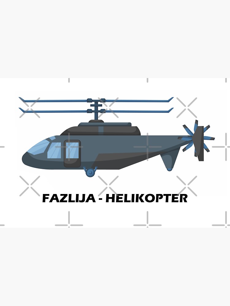 "Helikopter Helikopter meme song tiktok - Fazlija" Sticker for Sale by ...