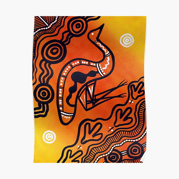 "Authentic Aboriginal Art - Emu" Poster for Sale by HogarthArts | Redbubble