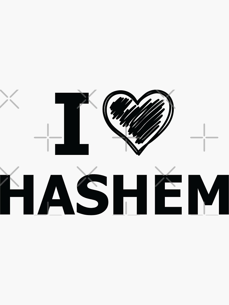 "I Love Hashem - black" Sticker for Sale by Nelli613 | Redbubble