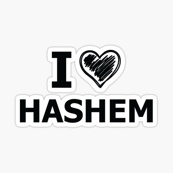 "I Love Hashem - black" Sticker for Sale by Nelli613 | Redbubble