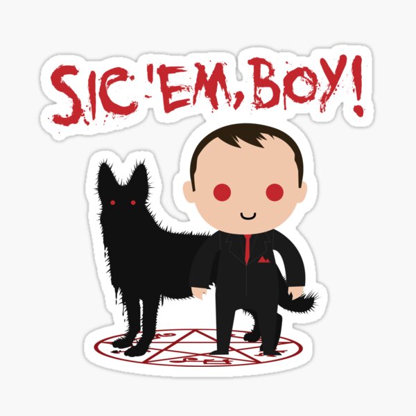 "Sick 'Em, Boy!" Sticker for Sale by Plan8 | Redbubble