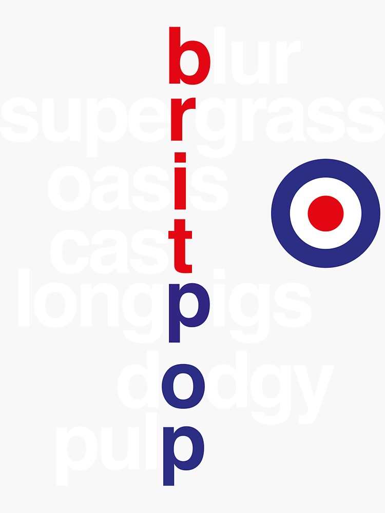 "Britpop Bands" Sticker by Colefire | Redbubble