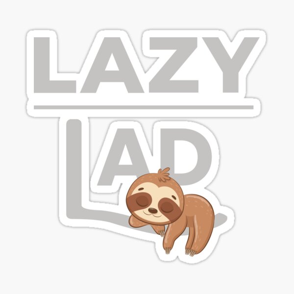 "Lazy Lad" Sticker by DesiBoli | Redbubble