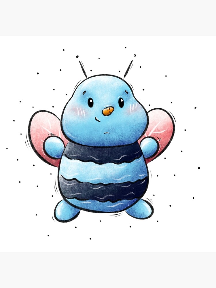 "Snowman is a blue bee with pink wings" Poster for Sale by Lu-bee-art ...